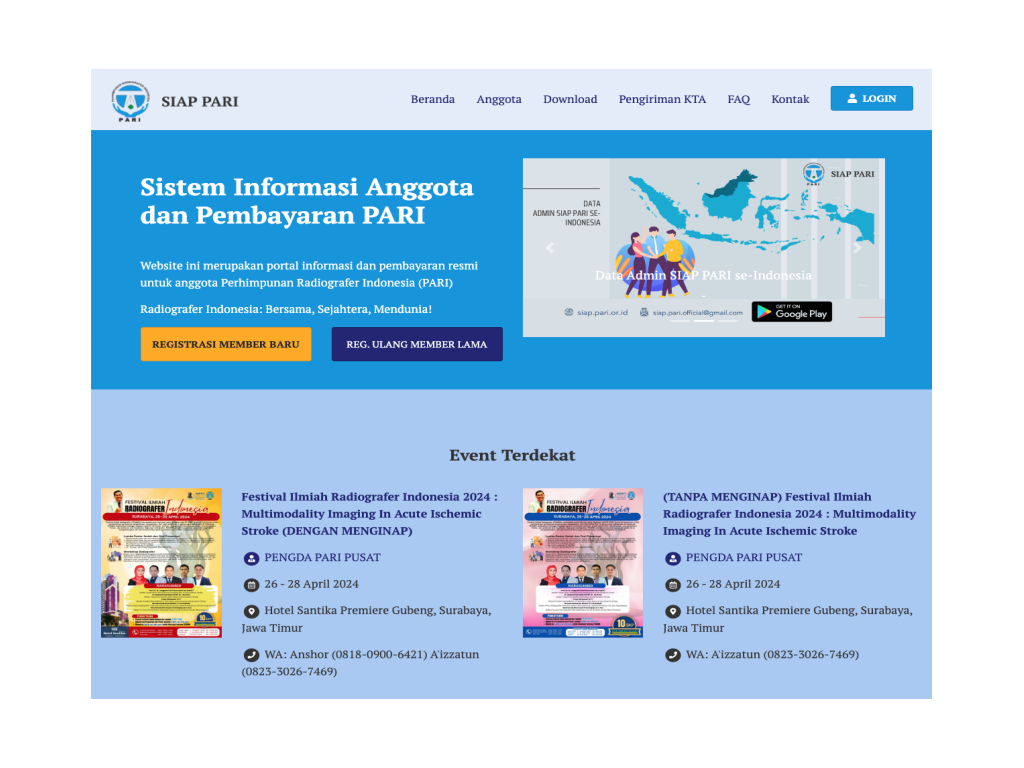 Aplikasi Payment Perhimpunan Radiografer Indonesia – dinustek.com